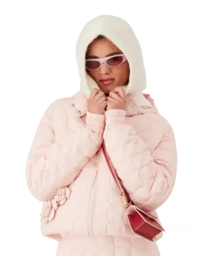 Casablanca Nylon Quilted Hooded Jacket