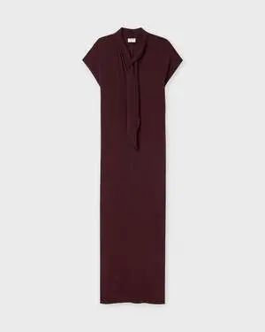 Filippa K Long Tie-neck Dress