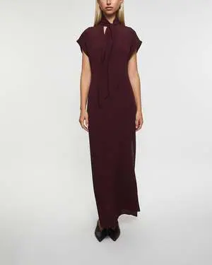 Filippa K Long Tie-neck Dress
