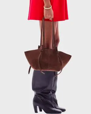 Yuzefi Mochi Suede Bag - Chocolate