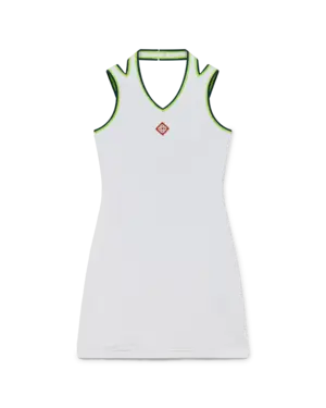 Casablanca Textured Velour Tennis Mini Dress - Multicolor