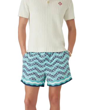 Casablanca Monogram Wave Swim Shorts