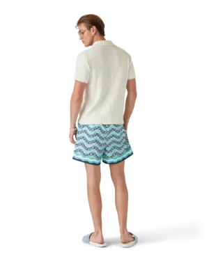Casablanca Monogram Wave Swim Shorts
