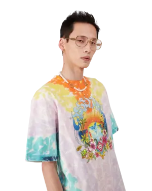 Casablanca Surf Trip Tie Dye Short Sleeve T-shirt - Multicolor