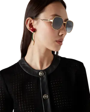 Casablanca Open Weave Cropped Tailored Jacket