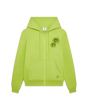 Casablanca Zip Hoodie With Flower Brooches