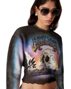 Casablanca La Prémonition Cashmere Blend Cropped Jumper