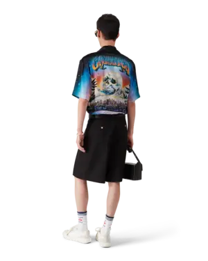Casablanca Wool Pleated Tailored Shorts - Multicolor