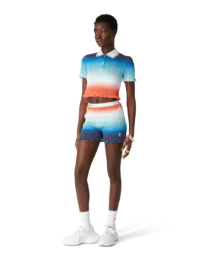 Casablanca Gradient Shirred Shorts - Multicolor