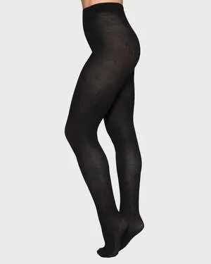 Swedish Stockings Freja Organic Wool Tights - Black
