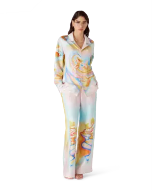 Casablanca Psychedelic Nirvana Silk Trousers - Multicolor