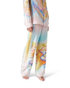 Casablanca Psychedelic Nirvana Silk Trousers - Multicolor