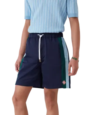 Casablanca Pinstripe Laurel Track Shorts