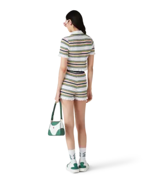 Casablanca Stripe Shirred Shorts - Multicolor