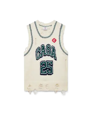 Casablanca Intarsia Baseball Top