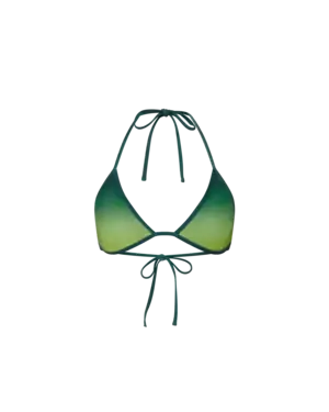 Casablanca Gradient Triangle Bikini Top - Green