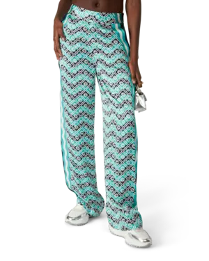 Casablanca Monogram Wave Silk Trousers