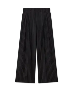 Casablanca Wool Pinstripe Triple Pleat Tailored Trousers - Multicolor