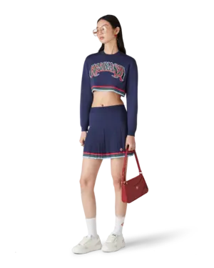 Casablanca Baseball Cropped Jumper