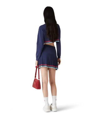 Casablanca Baseball Cropped Jumper