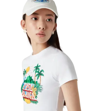 Casablanca Casa Beach Wave Cropped T-shirt