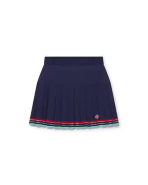 Casablanca Baseball Pleated Mini Skirt - Multicolor