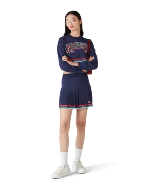 Casablanca Baseball Pleated Mini Skirt - Multicolor