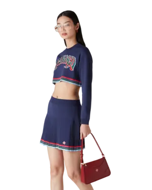 Casablanca Baseball Pleated Mini Skirt - Multicolor