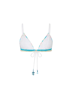 Casablanca Stripe Towelling Bikini Top - Multicolor