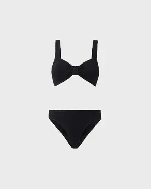 HUNZA G Bonnie Bikini Set - Black