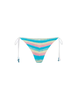 Casablanca Stripe Towelling Bikini Bottom - Multicolor