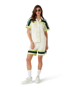 Casablanca Tennis Crochet Shorts - Multicolor