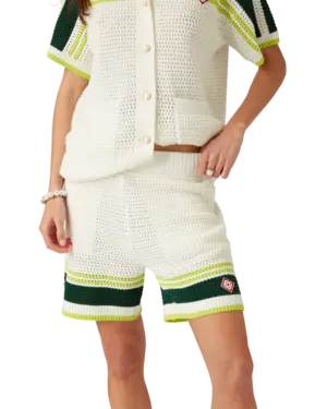 Casablanca Tennis Crochet Shorts - Multicolor