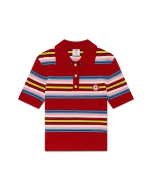 Casablanca Stripe Polo Shirt - Red