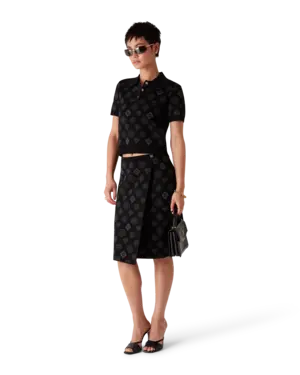 Casablanca Monogram Jacquard Midi Skirt