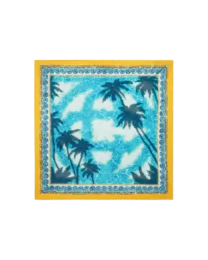 Casablanca Poolside Emblem Medium Silk Scarf By - Multicolor