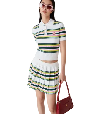 Casablanca Stripe Polo Shirt - Green