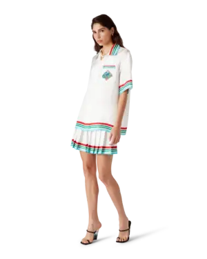 Casablanca Casa Way World Series Pleated Mini Skirt - Blue