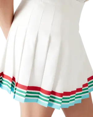 Casablanca Casa Way World Series Pleated Mini Skirt - Blue