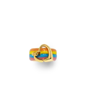 Casablanca Rainbow Heart Ring - Multicolor