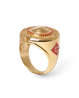 Casablanca Sports Medallion Ring - Multicolor