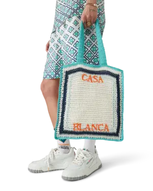 Casablanca Stripe Crochet Tote - Multicolor
