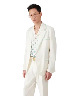 Casablanca Linen Single-breasted Jacket