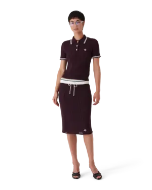 Casablanca Cotton Knit Midi Skirt - Multicolor