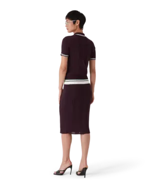 Casablanca Cotton Knit Midi Skirt - Multicolor