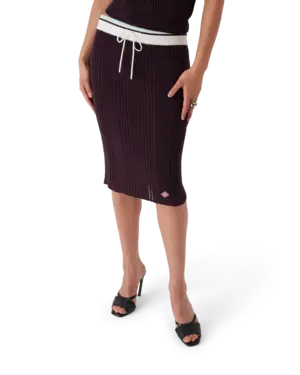 Casablanca Cotton Knit Midi Skirt - Multicolor