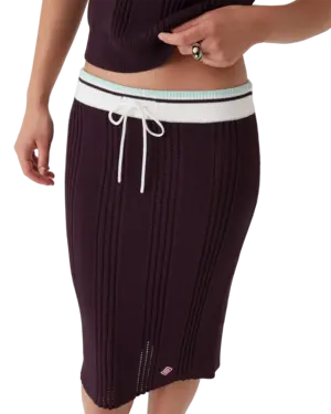 Casablanca Cotton Knit Midi Skirt - Multicolor