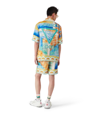 Casablanca Surreal Pool Silk Shorts