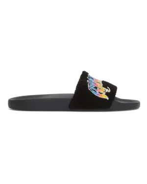Casablanca Gothic Terry Slider - Black