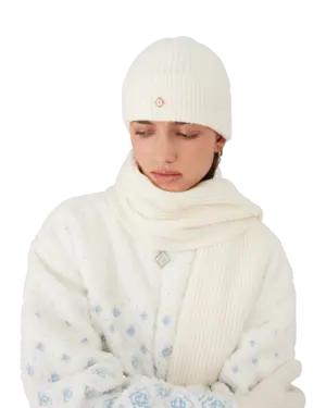 Casablanca Wool Rib Beanie - Multicolor